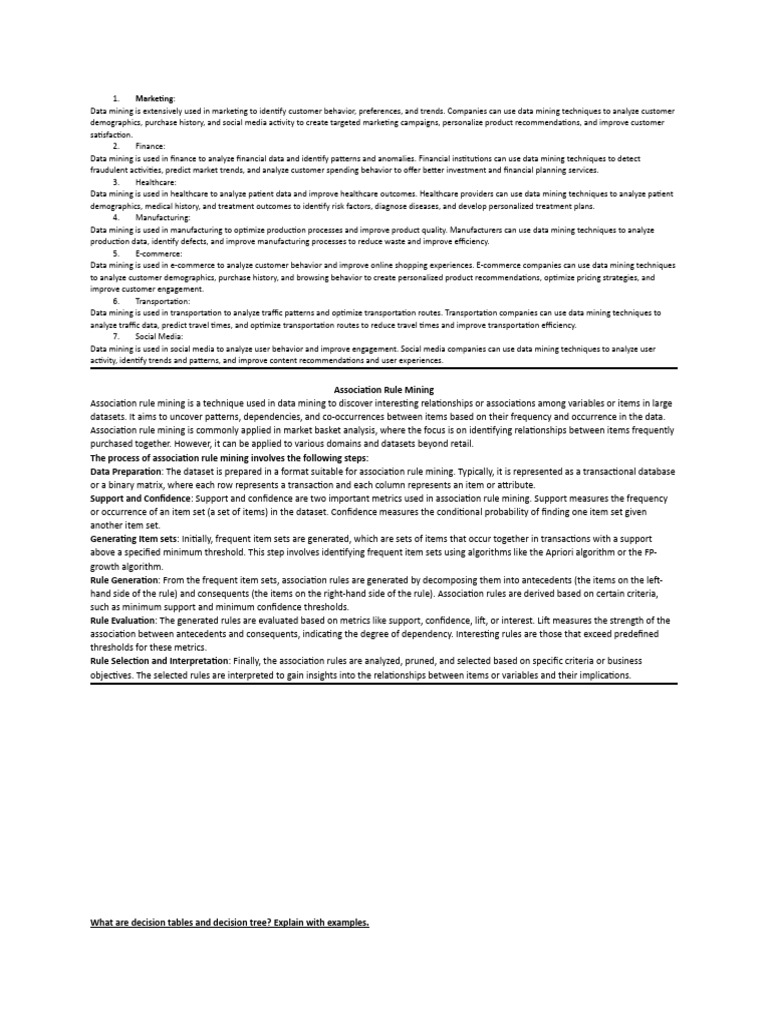 Data Mining Questions | PDF | Applied Mathematics