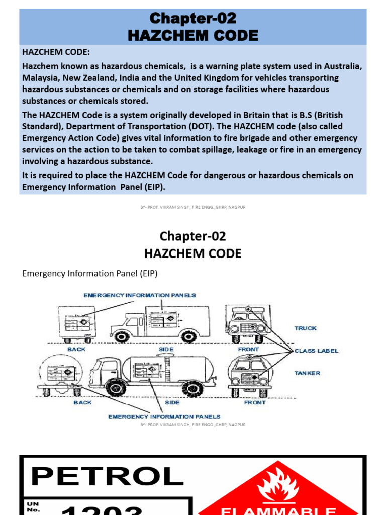 Hazchem Code Complete Notes Pdf Dangerous Goods Chemical Substances
