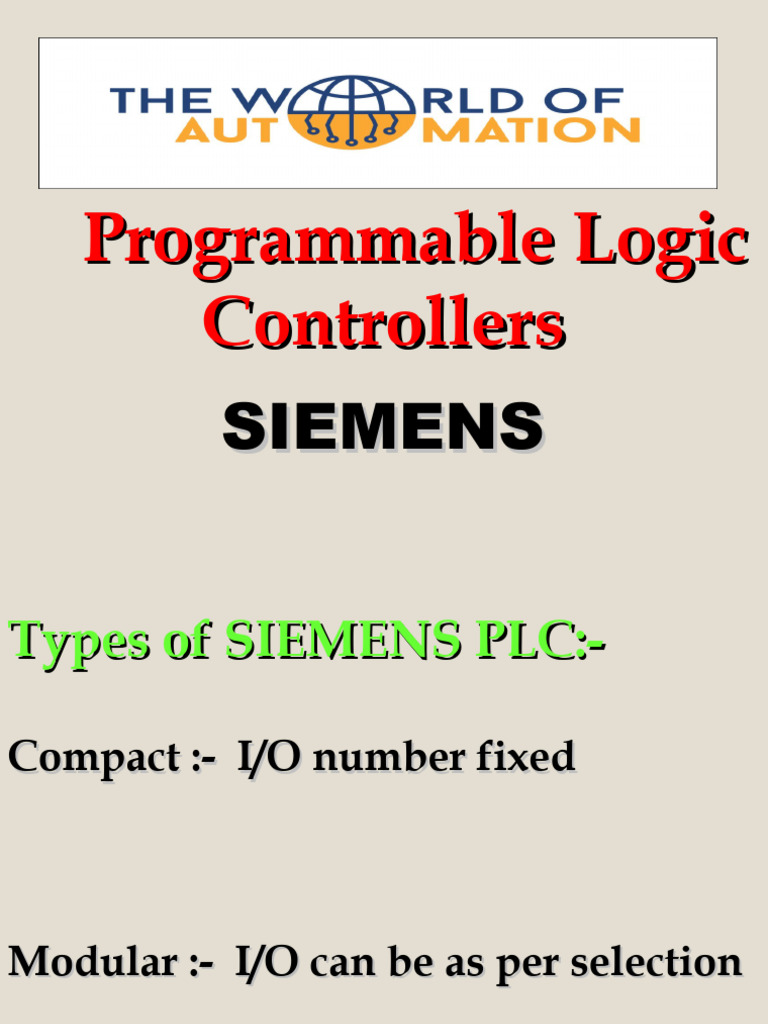 SIEMENS | PDF | Programmable Logic Controller | Computer Science
