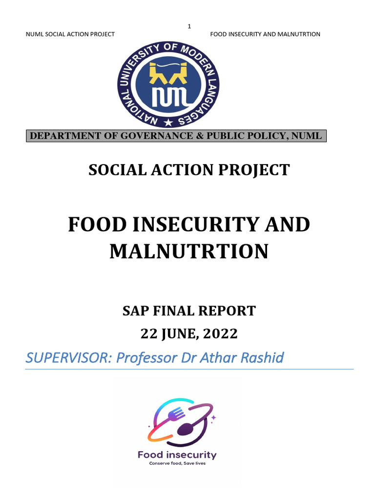 Food Insecurity and Malnutrition Project | PDF | Malnutrition | Food ...