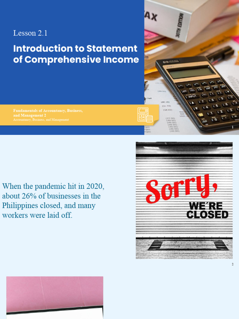 Lesson 2.1 Introduction To Statement of Comprehensive Income | PDF ...