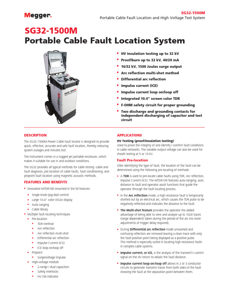 Fault Location SG32-1500M_DS_EN | PDF | Electric Arc | High Voltage
