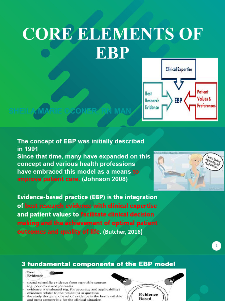 Core Elementsof Ebp | PDF | Nursing | Evidence Based Practice