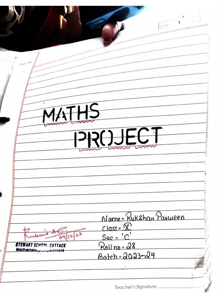 Maths Sample Project | PDF