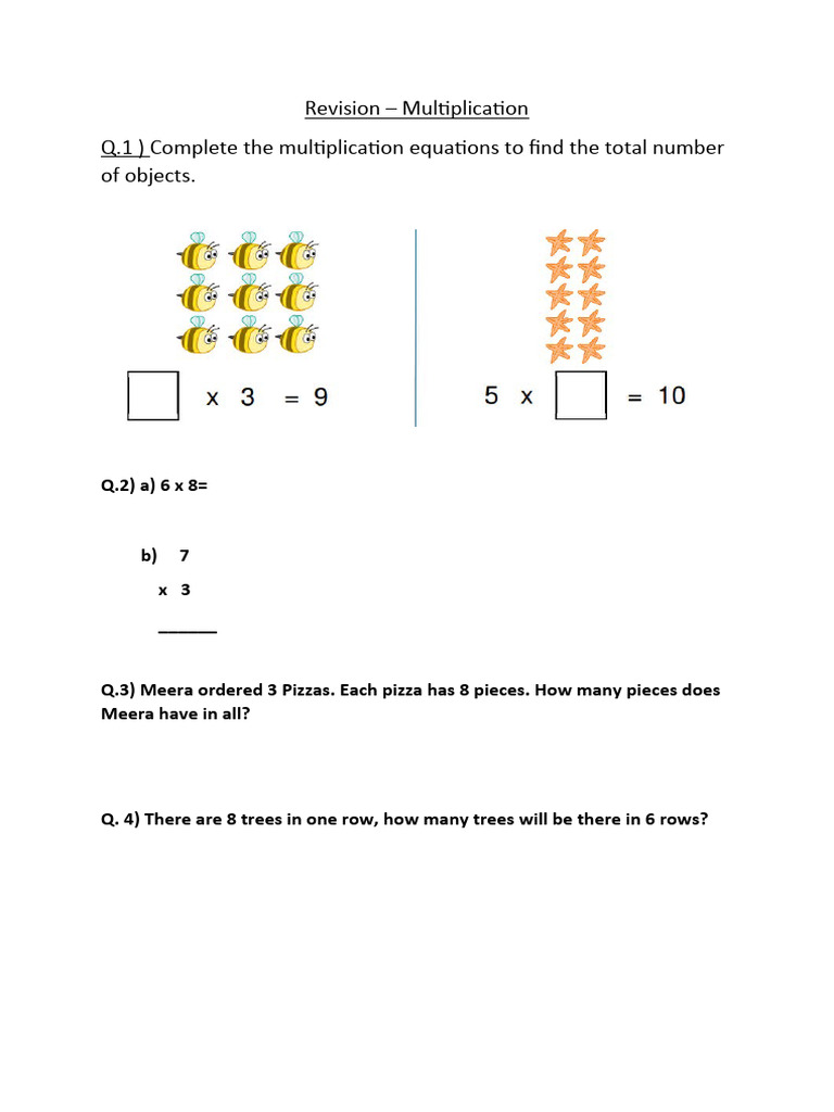 Multiplication Practice Questions | PDF