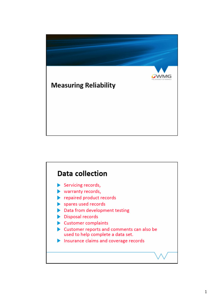 Section 10 Reliability Measurement | PDF | Reliability Engineering ...