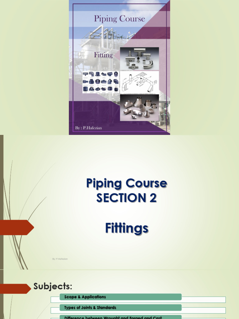 Piping Course Section 2 Fitting 1629372982 | PDF | Pipe (Fluid ...