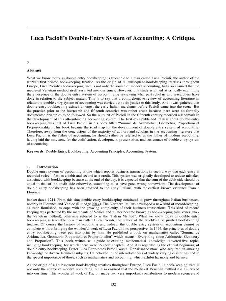 Introduction To The History of Double Entry | PDF | Debits And Credits ...