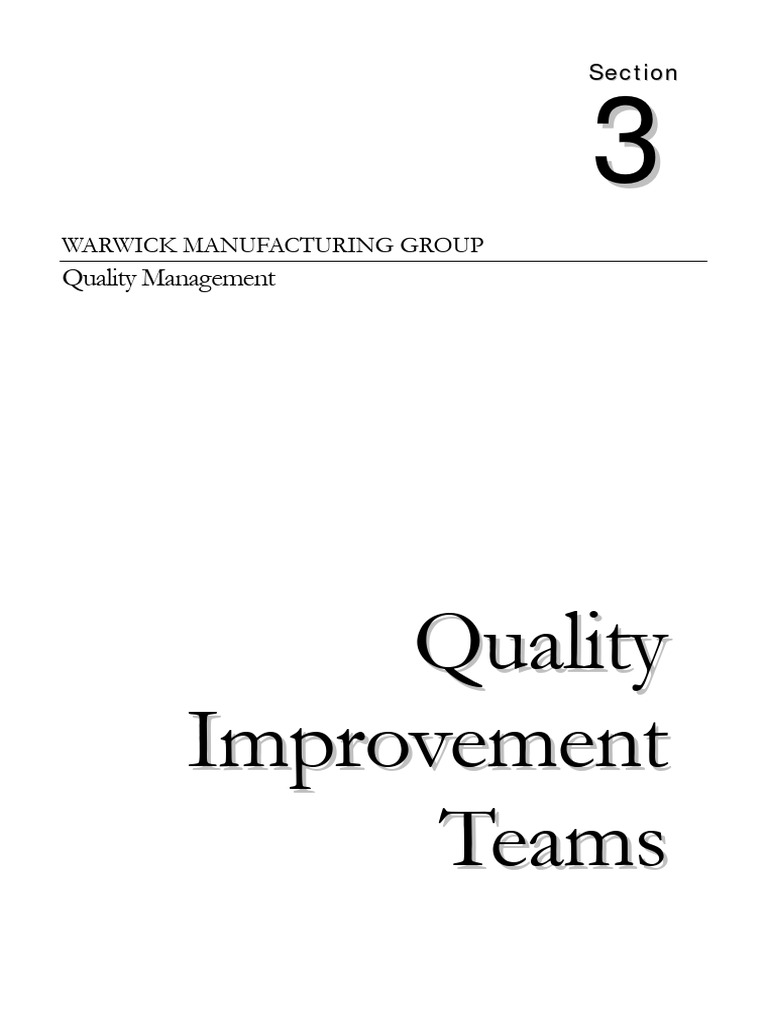 Quality Improvement Teams Overview | PDF | Quality Management ...
