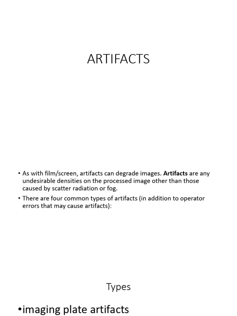 Lec 11-ARTIFACTS | PDF | Exposure (Photography) | Laser