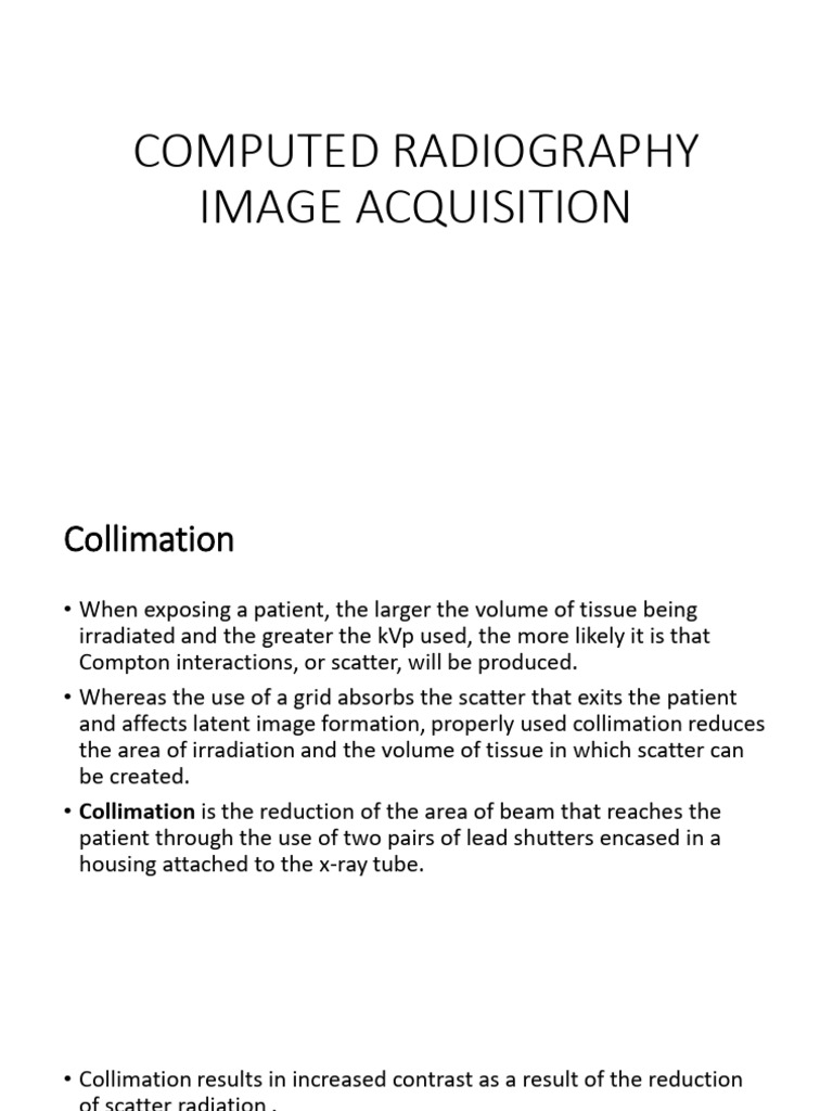 Lec 10-COMPUTED RADIOGRAPHY IMAGE ACQUISITION-1 | PDF | Radiography ...