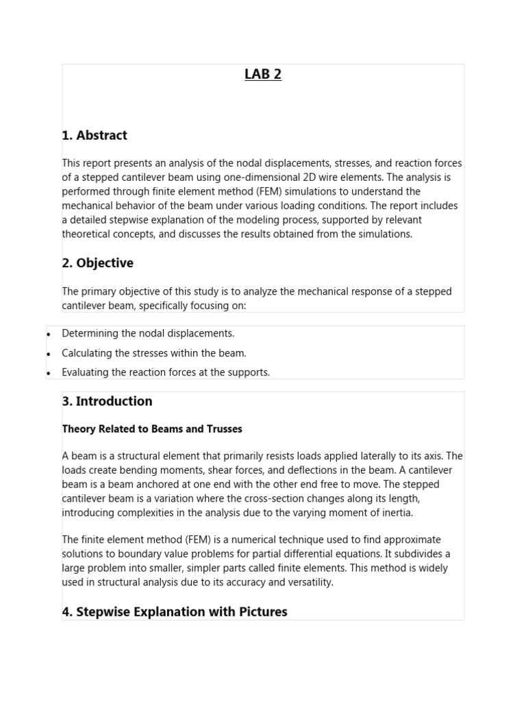 mechanics of machine lab manual | PDF | Beam (Structure) | Finite Element Method