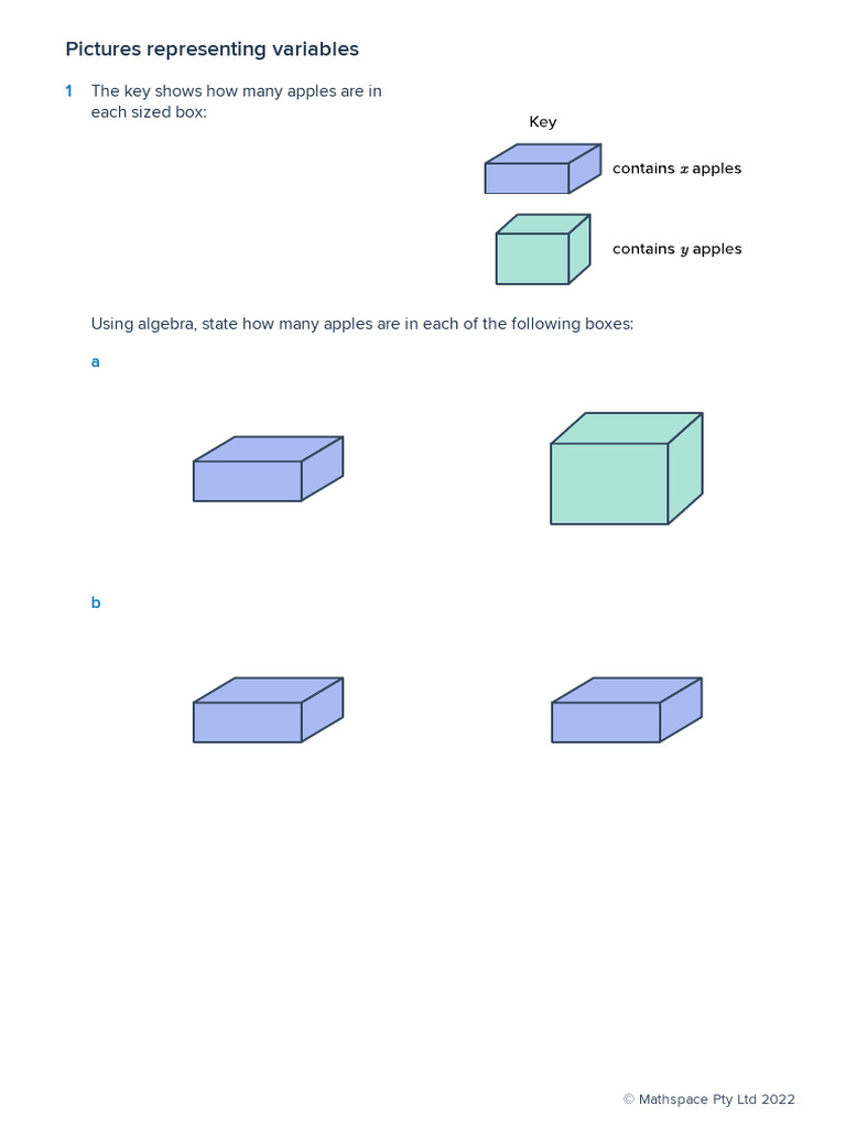 6.01 Introduction To Variables - Worksheet | PDF | Mathematics | Algebra