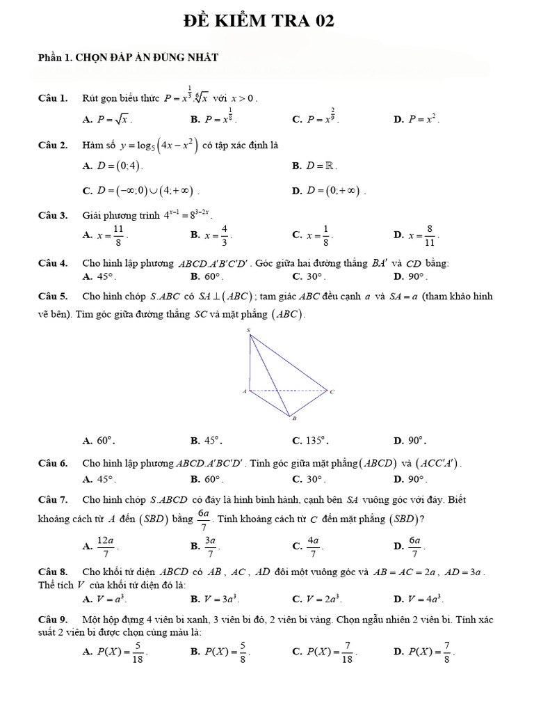 ĐỀ KIỂM TRA 2 | PDF