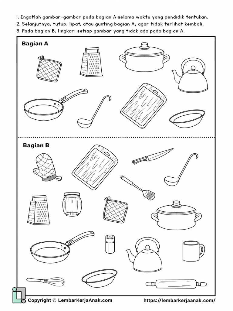 Memori visual - peralatan dapur | PDF