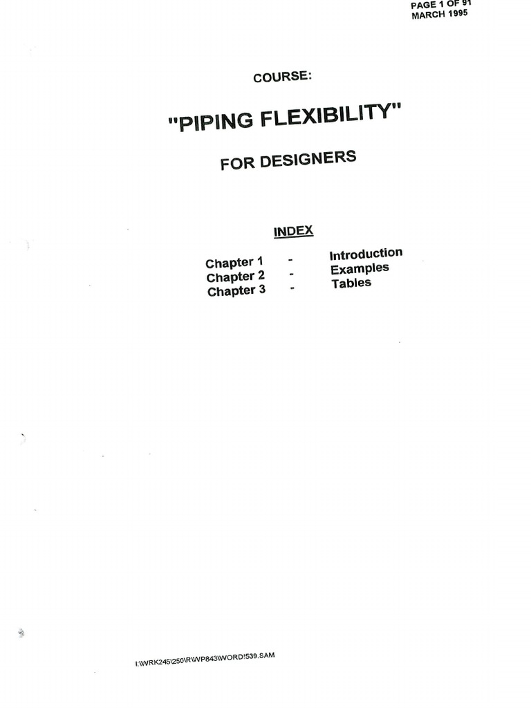 Fluor Daniel Piping Flexibility Course | PDF