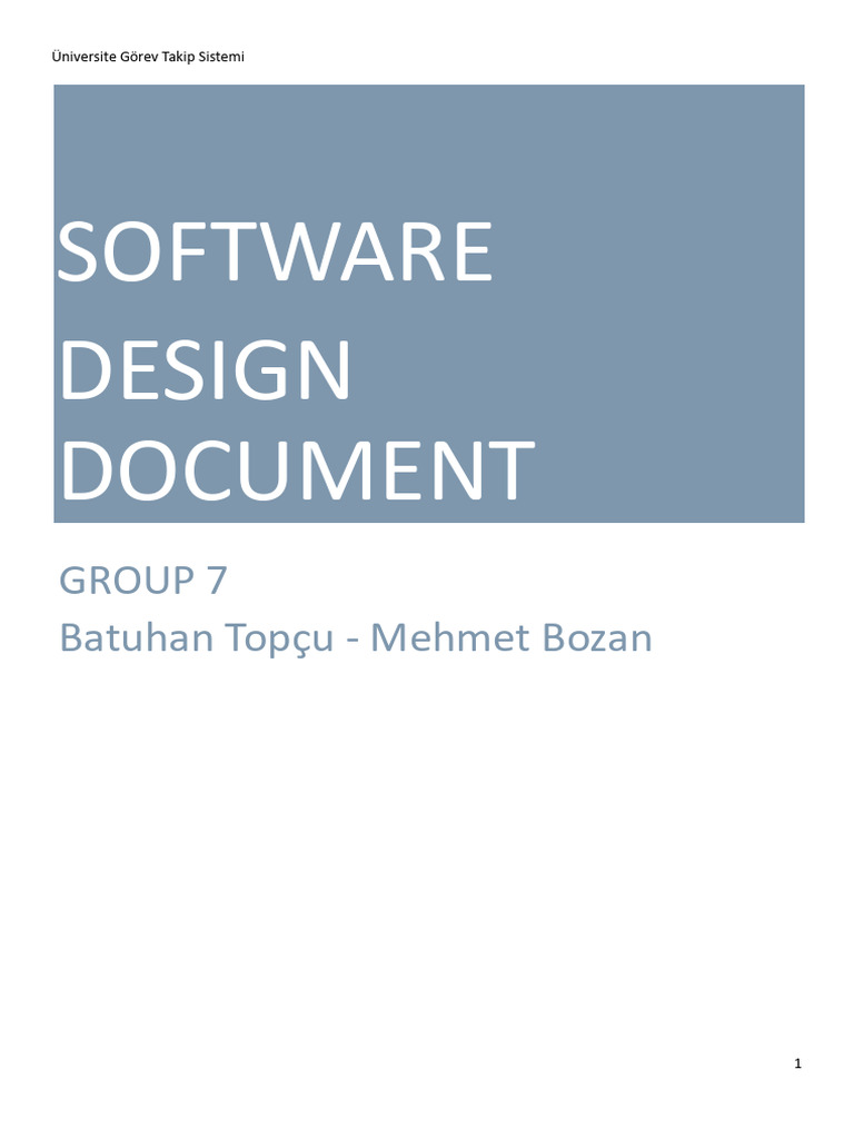 Software Design Document | PDF