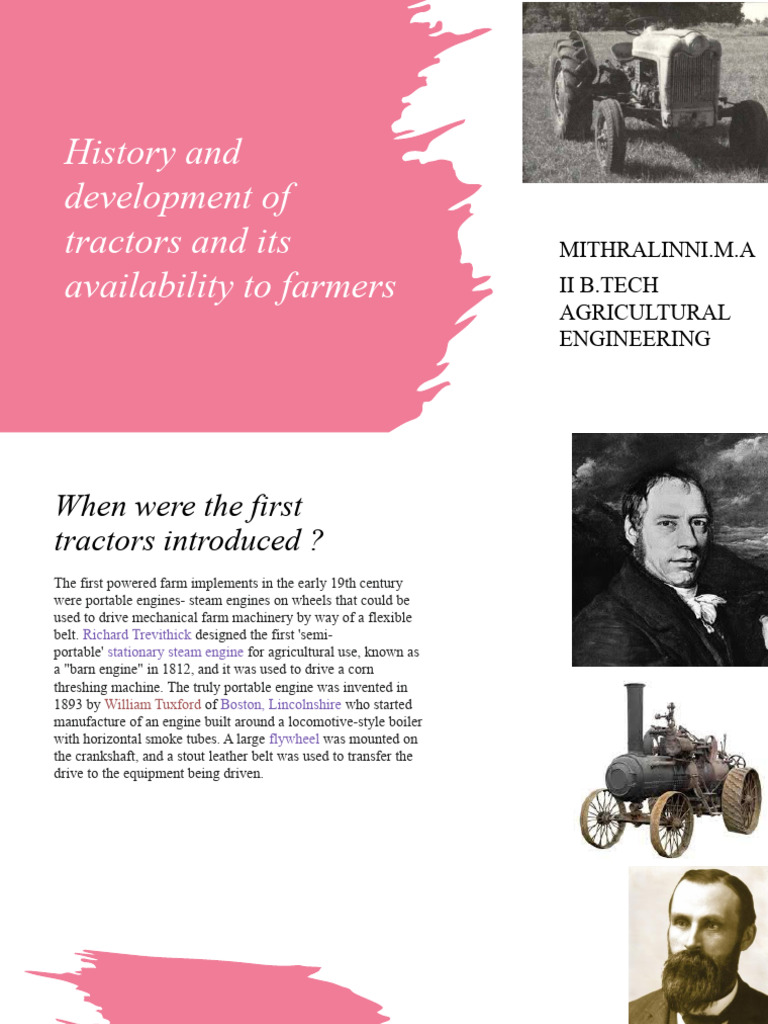Evolution of Tractors for Farmers | PDF | Tractor | Manufactured Goods