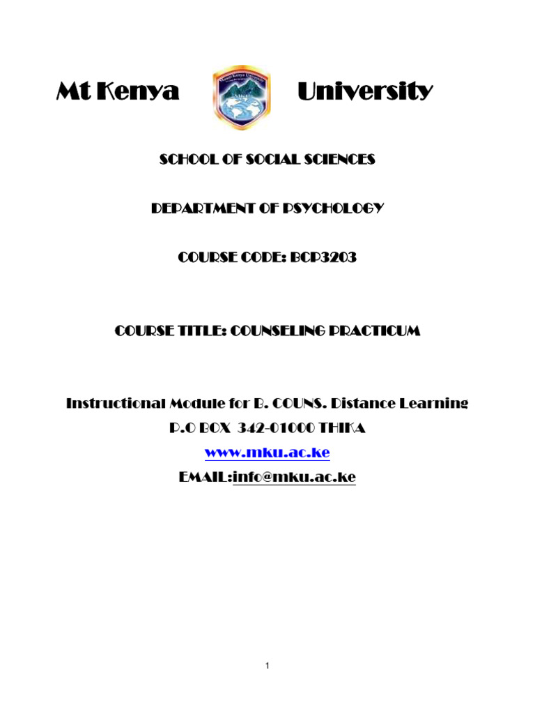 Counseling Practicum Overview and Egan's Model | PDF | Psychotherapy ...