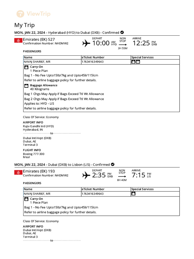 Travelport Viewtrip - My Trip | PDF | Transport Companies | Transport