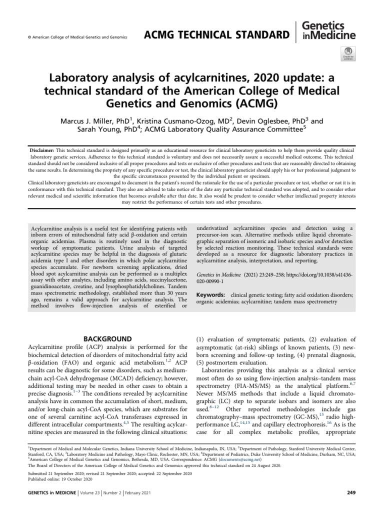 Laboratory-analysis-of-acylcarnitines--2020-update--a-technica_2021 ... Laboratory-analysis-of-acylcarnitines--2020-update--a-technica_2021 ...