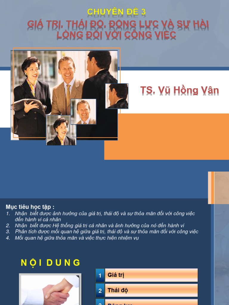 OB-C3 - Thái Độ-Gía Trị-Sự Hài Lòng - VHV | PDF