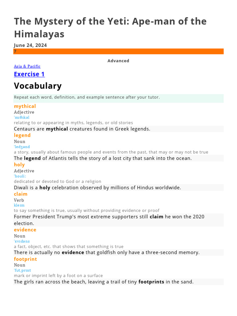 The Mystery of The Yeti Ape-Man of The Himalayas | PDF | Yeti | Linguistics