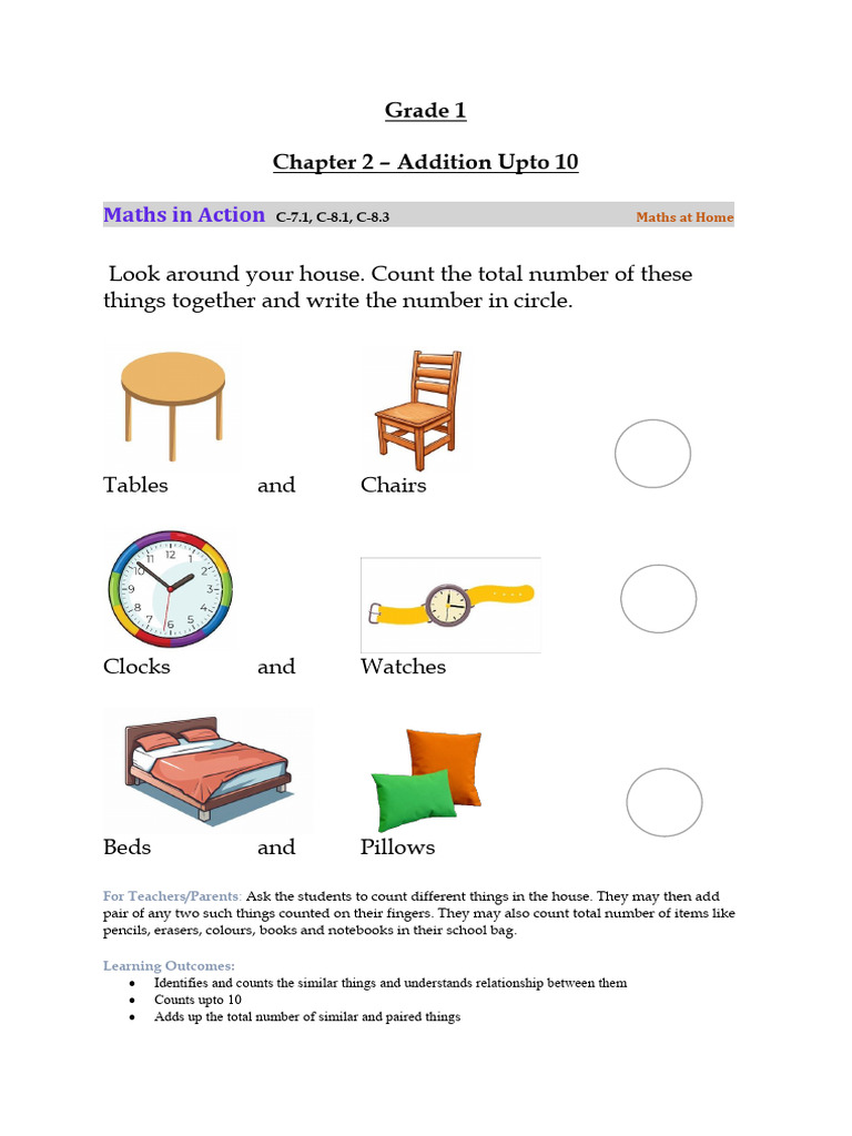 CHAPTER 3_Addition Upto 10__ND | PDF | Learning