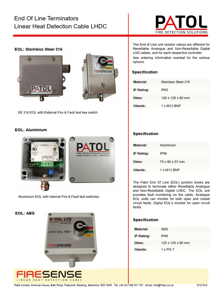 D1210 9 EOL TerminatorsSIS | PDF | Equipment | Electrical Components