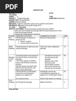 Competency-Based Lesson Plan Sample | PDF