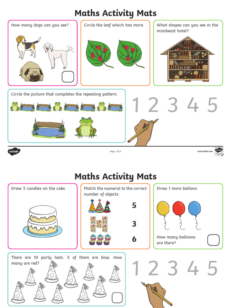 Early Years Maths Activity Mats | PDF