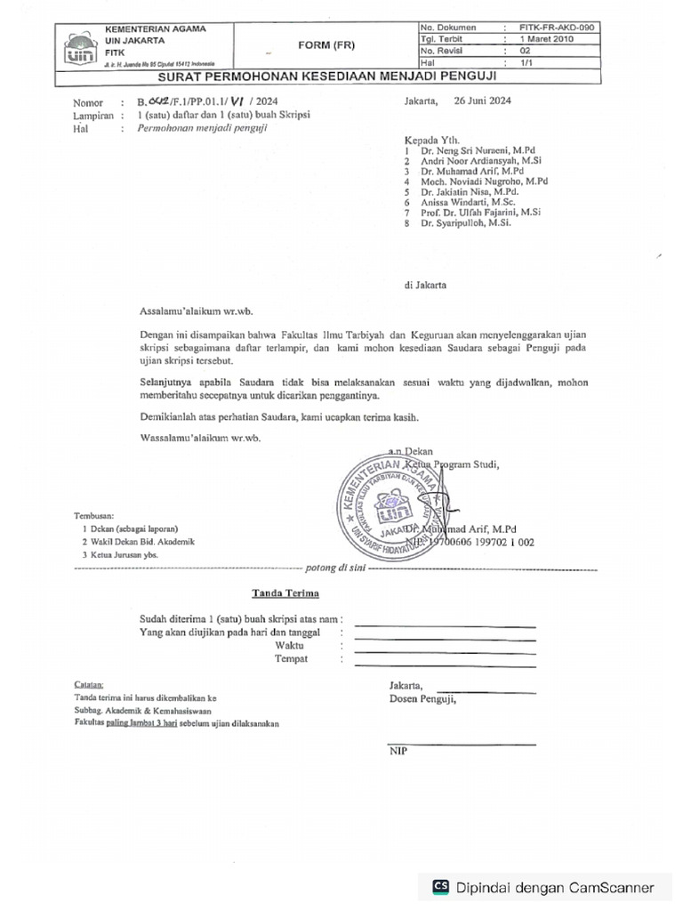Sidang Munaqosah Rabu, 03 Juli 2024 Sesi Pagi | PDF