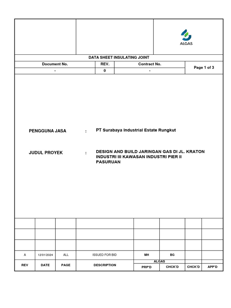 DATA SHEET INSULATING JOINT_MECANICCA | PDF | Mechanical Engineering ...