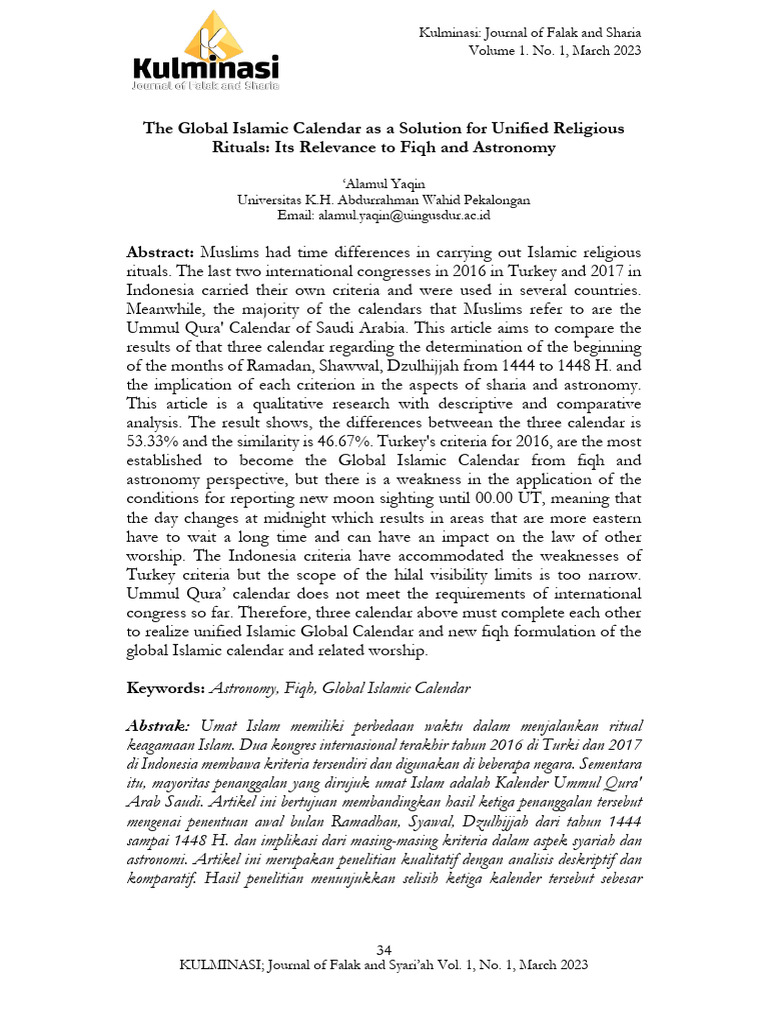 4086-Article Text-9685-2-10-20240117 | PDF | Hadith | Sharia