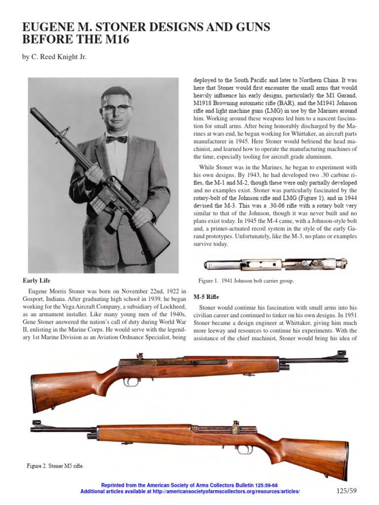 ASAC Eugene Stoner Design and Guns Before M16 | PDF | Firearm ...