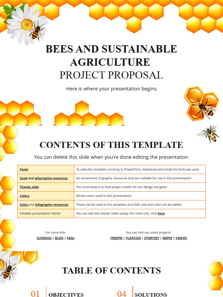 Bees and Sustainable Agriculture Project Proposal | PDF | Expense | Planets