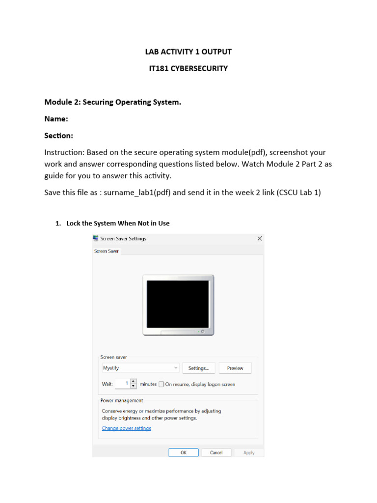 Lab Activity 1 It181 | PDF