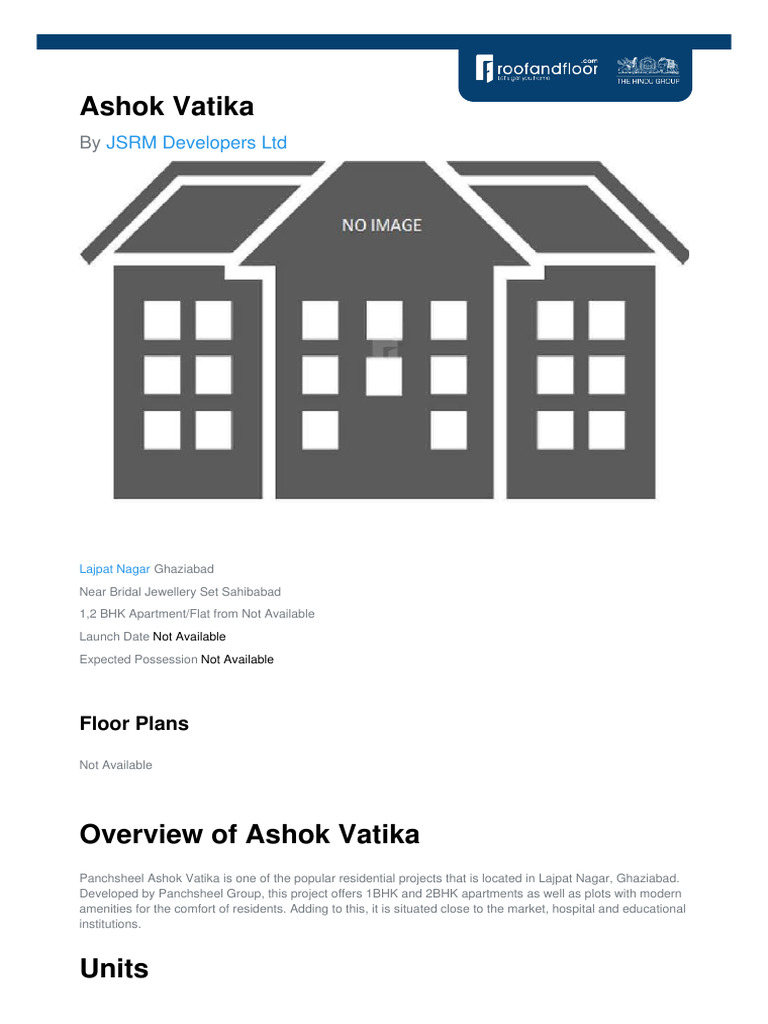 Ashok Vatika Automated - Brochure | PDF | Private Law | Financial Services