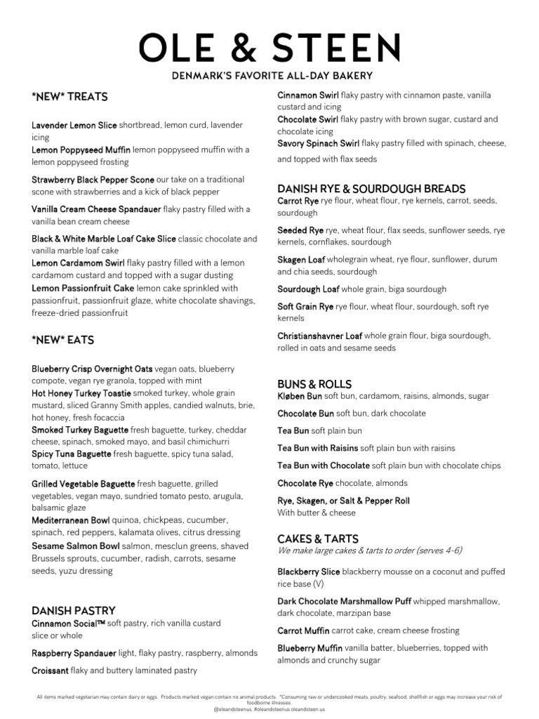 New Vegan & Vegetarian Bakery Menu | PDF | Cakes | Flour
