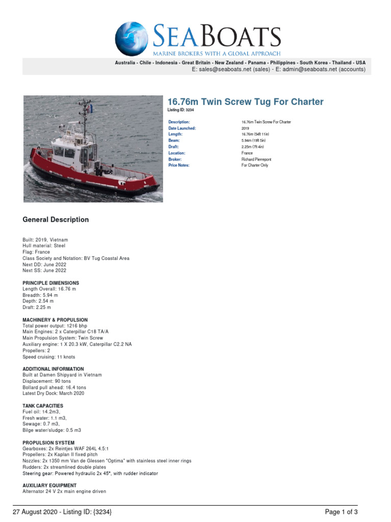 Tug Design 3 | PDF | Marine Propulsion | Tugboat
