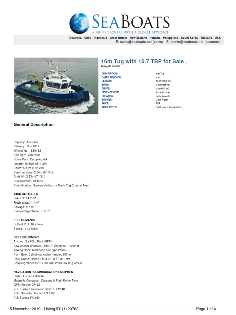 Tug Design 2 | PDF | Tugboat | Shipping