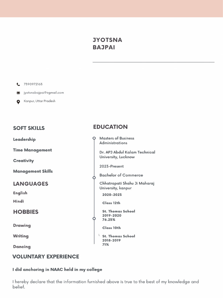White Simple Student CV Resume | PDF
