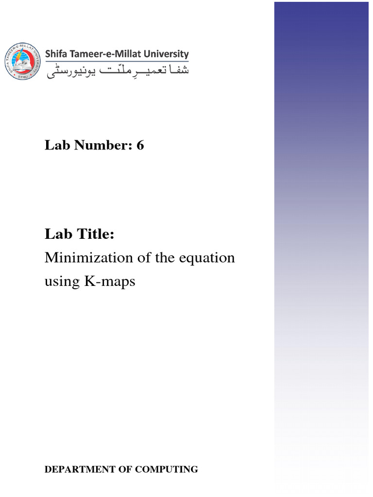 DLD Lab6 Stmu | PDF | Computer Engineering | Mathematics