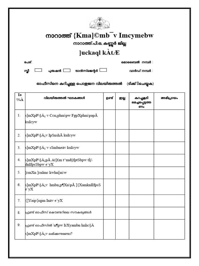 Model Citizen Survey Questionnaire | PDF