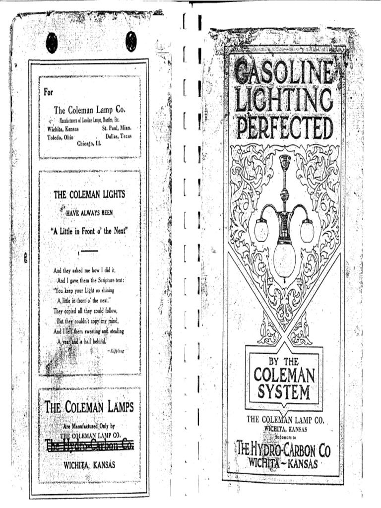 1910 Coleman System Catalog No34 | PDF