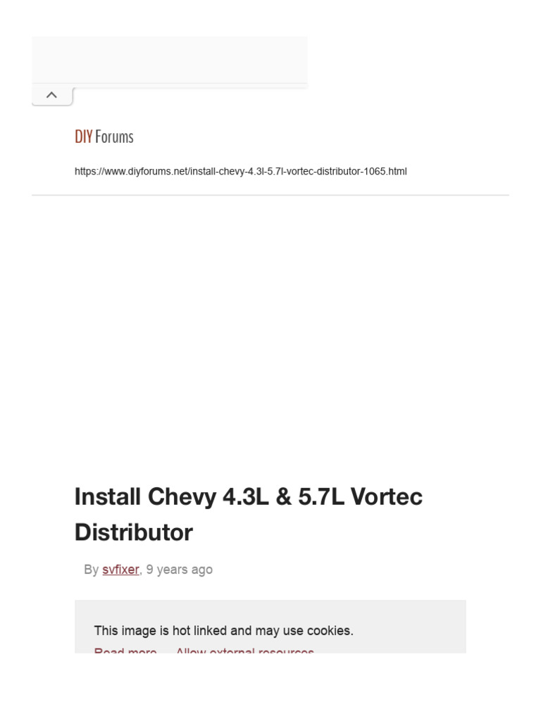 Installing 4.3L & 5.7L Vortec Distributors | PDF | Distributor | Engine ...