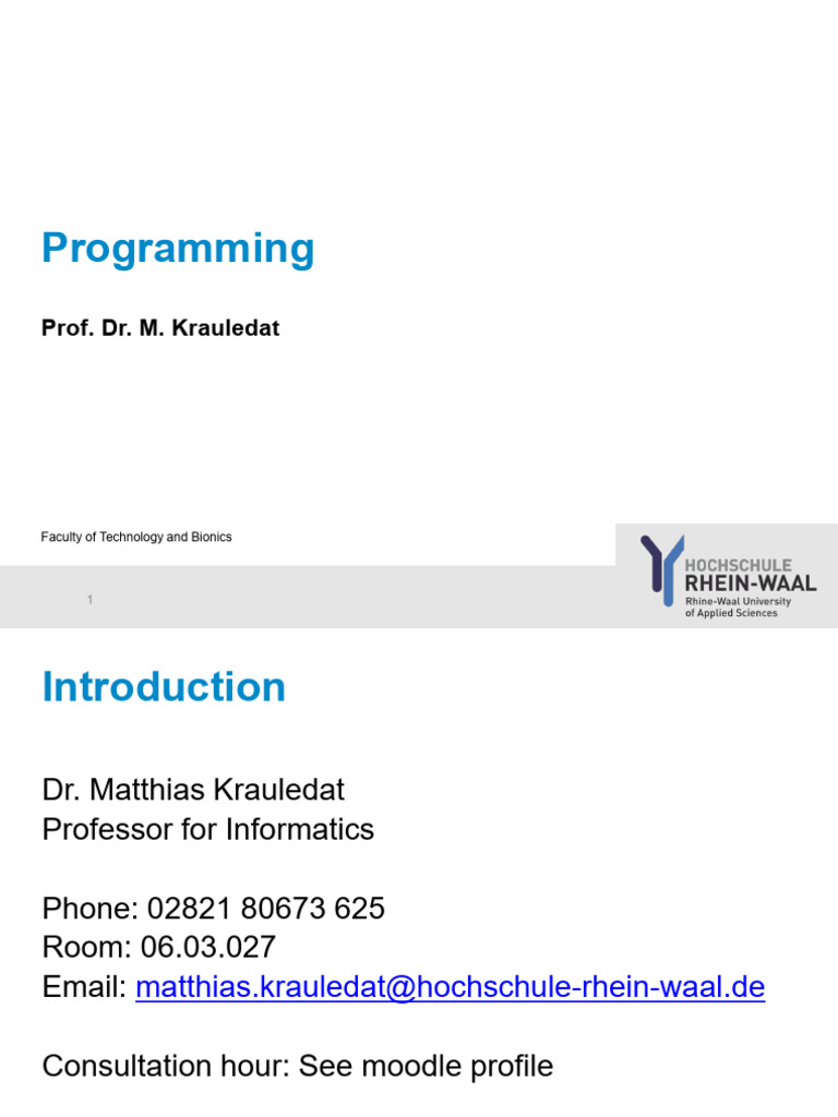 Lecture 1 - Intro | PDF | Matlab | Algorithms Lecture 1 - Intro | PDF | Matlab | Algorithms