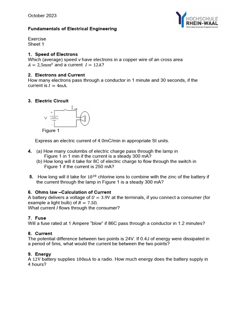 Exercise 1 Combined | PDF | Capacitor | Electrical Network