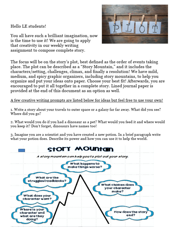 ELEM Creative Writing Story Mountain | PDF