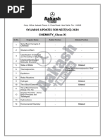 Chemistry Checklist For JEE Main | PDF